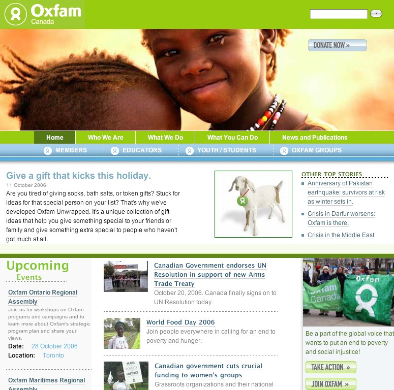 Oxfam Canada launches Plone powered website