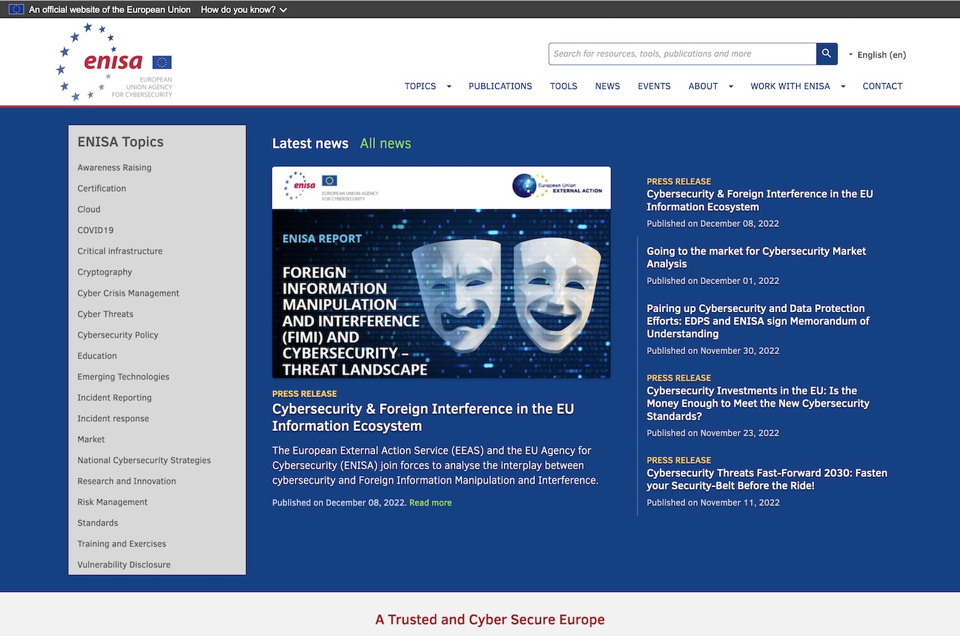 European Union Agency For Cybersecurity